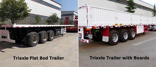 Tri Axle Trailer for Sale | Different Types of 12m Tri Axle Flatbed Trailer