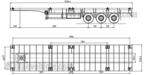 40 Foot Flatbed Container Trailer for Sale In Guinea Conakry | Shipping ...