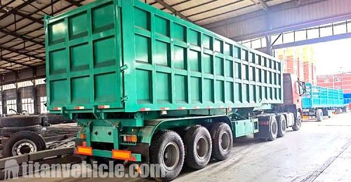 100T Dump Tipper Trailer for Sale In Mauritania Nouakchott | Hydraulic ...