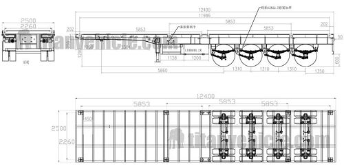 4 Axle Flatbed Semi Trailer for Sale In Ghana Tema Harbour