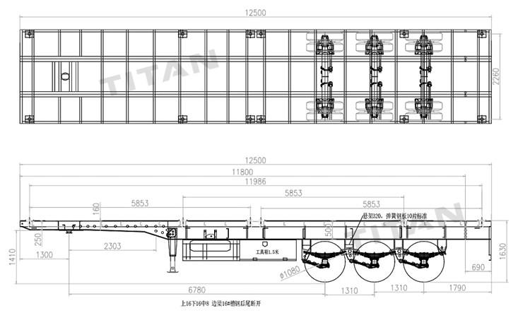 Detailed explanation of the 40ft container flat bed trailer
