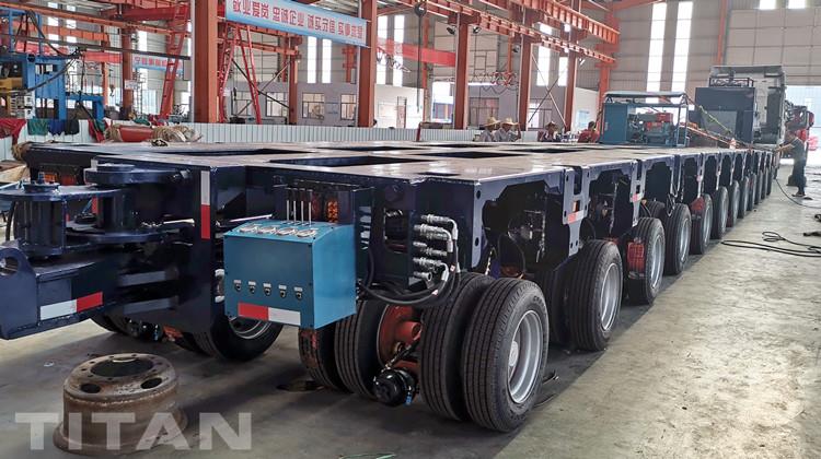 Hydraulic Multi Axle Modular Trailer for Heavy Equipment Transport in ...