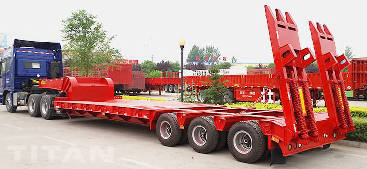 3 Line 6 Axles Semi Low Loader Trailer will be transported to Dominica