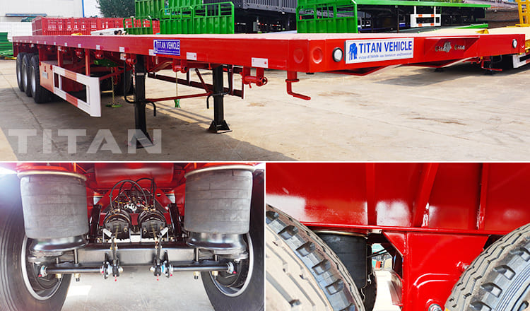 Tri Axles Semi Truck Flatbed Trailer will be sent to Ghana