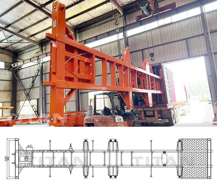 Tri Axle 40Ft Skeleton Trailer is ready to shipped to Kenya