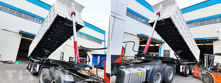 Tri Axle Rear Dump Semi Trailer for Sale in Namibia