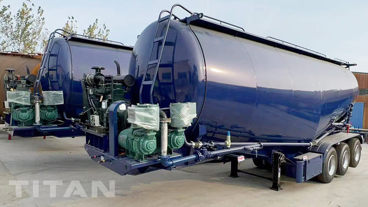 Tri Axle 40CBM Dry Bulk Tanker Trailer for Sale in Indonesia