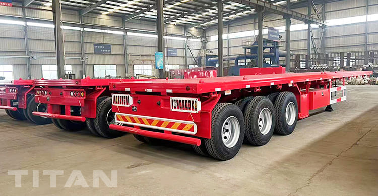 40Ft Tri Axle Flatbed Container Semi Trailer will be shipped to Tanzania