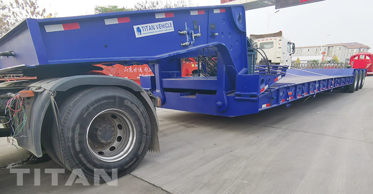 3 Line 6 Axle Lowboy Gooseneck Trailer will be shipped to Nigeria