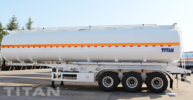 3 Axle 45000 Liters Palm Oil Tanker Trailer is ready to ship to Zambia