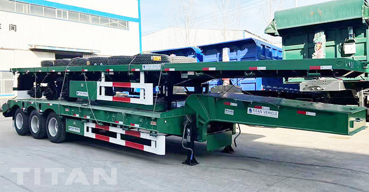 40Ft Flatbed Trailer and 3 Axle 80 Ton Semi Trailer Low Loader will be ...