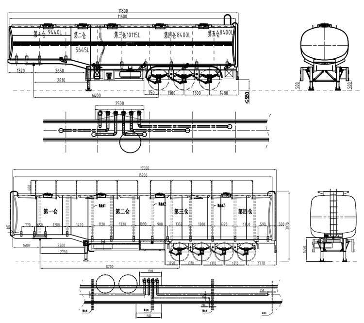 TITAN Fuel Tanker Trailer for Sale Specs, Capacity, Dimension and Drawing