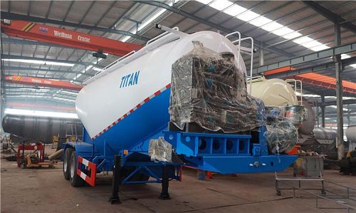2 Axles 40 Ton Bulk Cement Powder Tanker Transport Trailer for Sale