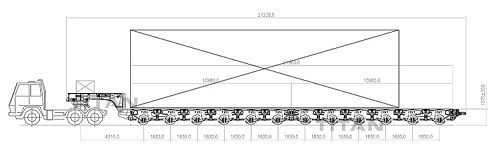 Hydraulic Multi Axle Modular Trailer for Heavy Equipment Transport