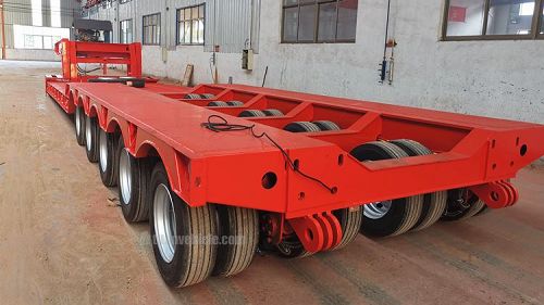 Front Loading Hydraulic Lowboy Trailer for Sale in Tanzania