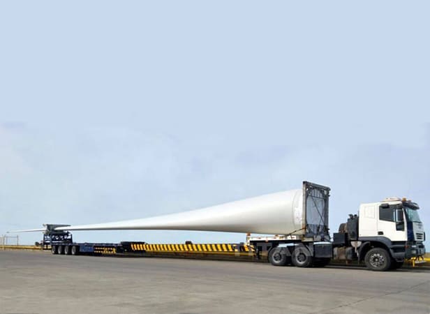 4 Axles 56M Wind Turbine Blade Transport Trailer for Sale