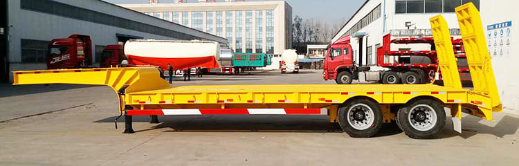 2 Axle Low Loader Trailer for Sale Price Manufacturers