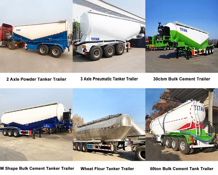 4 Axle 50 Ton Pneumatic Dry Bulk Tankers Trailer for Sale in Philippines