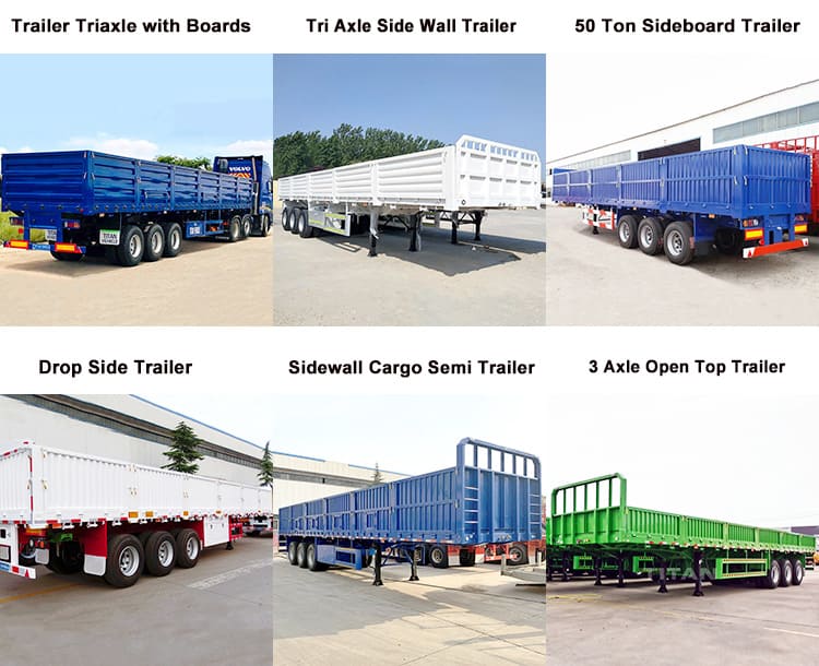 40 Ton 3 Axles Sideboard Trailer for Sale Price Manufacturers
