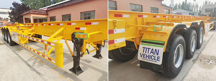 3 Axle 40Ft Skeleton Container Trailer for Sale Price