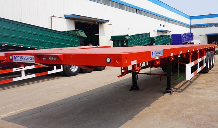 3 Axle Semi Flatbed Trailer for Sale Near Me with Air Suspension