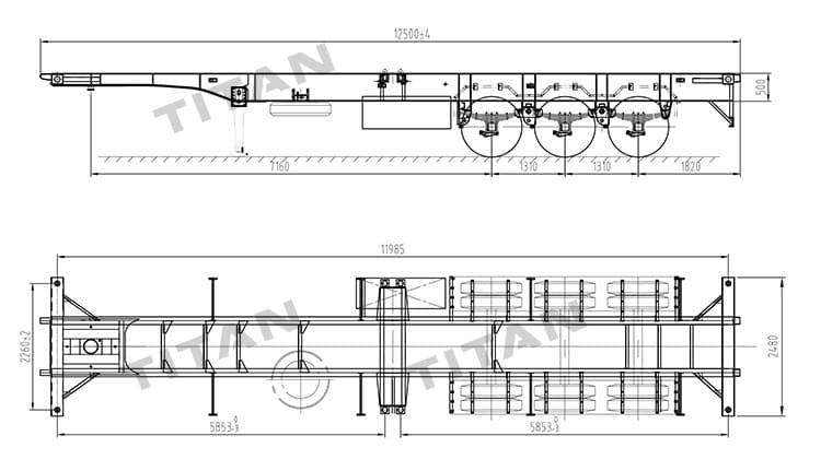 Tri Axle 12M Container Skeletal Trailers for Sale in Kenya