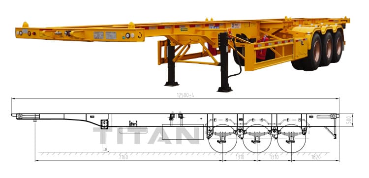 40Ft Skeleton Conainer Trailer for Sale Price in Congo