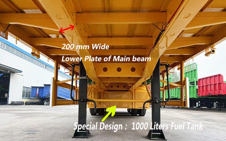 12M Tri Axle Flatbed Tractor Trailer for Sale in Sierra Leone