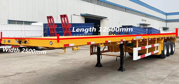 12M Tri Axle Flatbed Tractor Trailer for Sale in Sierra Leone