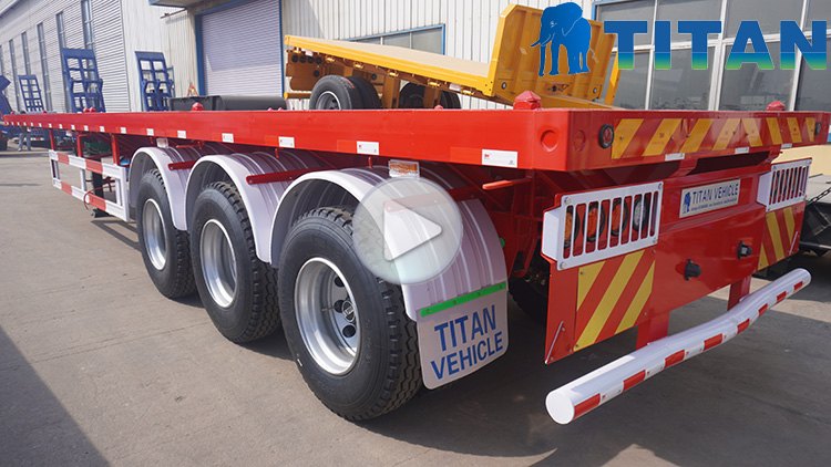 40Ft Tri Axle Semi Truck Flatbed Trailer for Sale Price