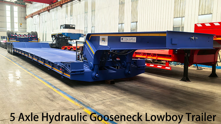 5 Axle Hydraulic Detachable Gooseneck Lowboy Trailer for Sale in Guyana