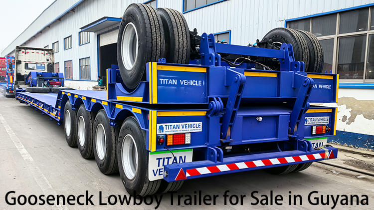 5 Axle Hydraulic Detachable Gooseneck Lowboy Trailer for Sale in Guyana