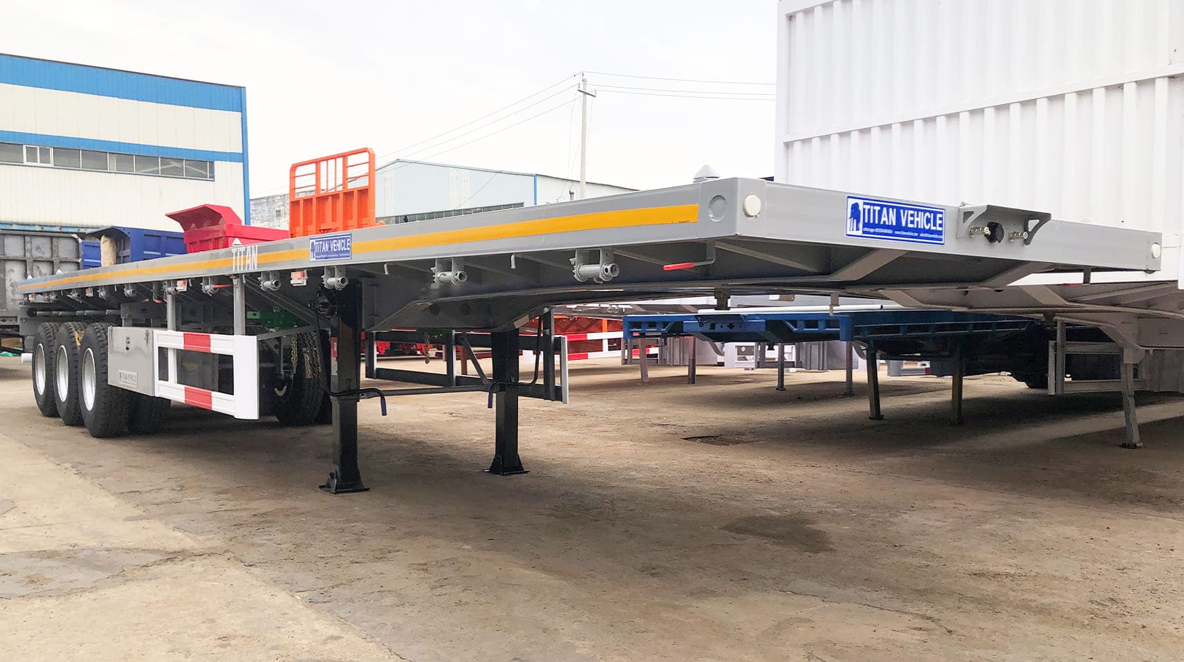 Tri Axle 40Ft Flatbed Trailer Price for Sale in Sierra Leone