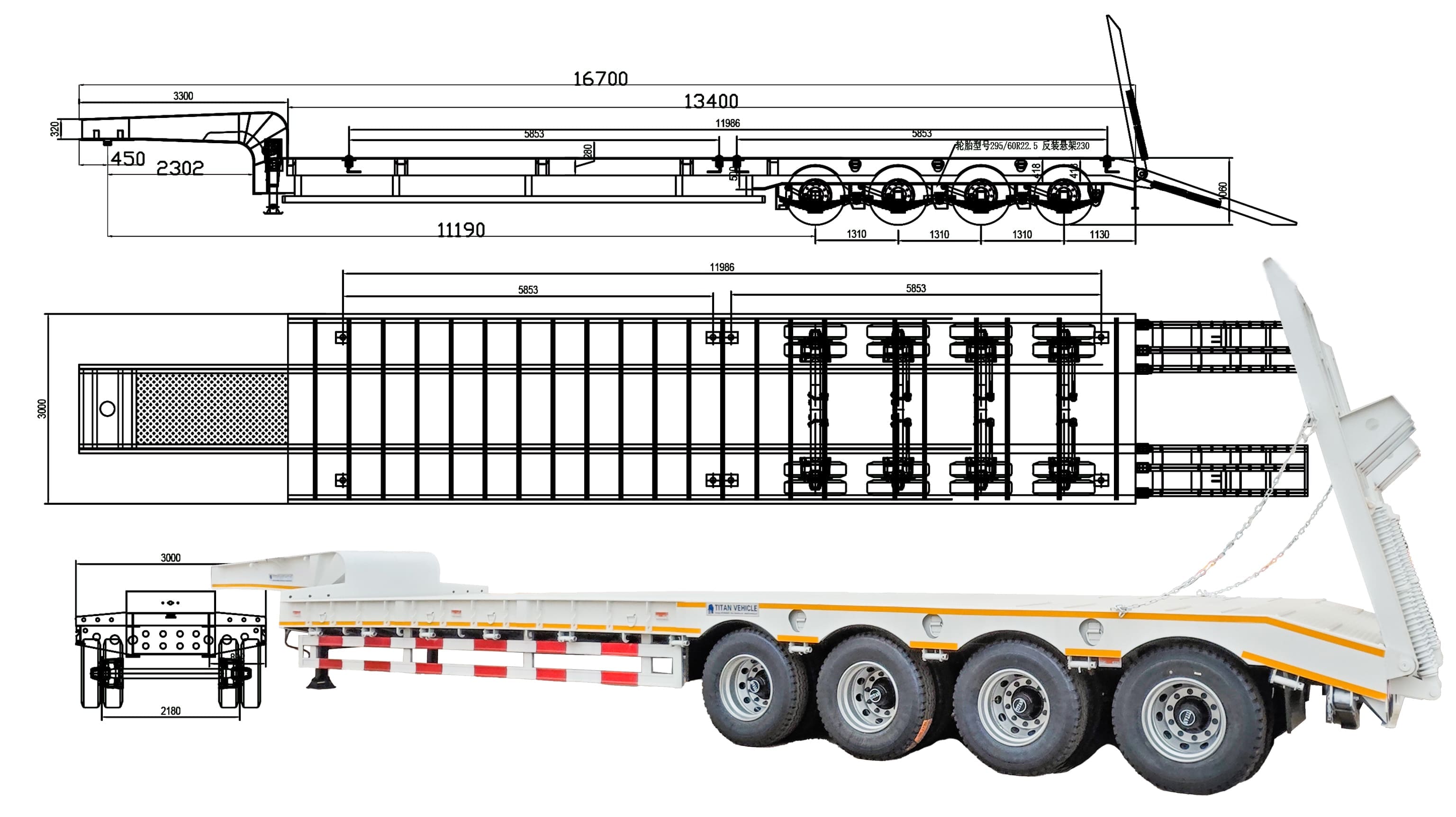 4 Axle Lowbed Trailer for Sale Near Me in Saudi Arabia Dammam