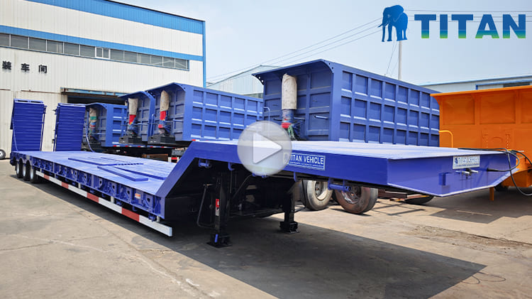 3 Axle Hydraulic Low Bed Trailer for Sale in Kuwait Shuaiba
