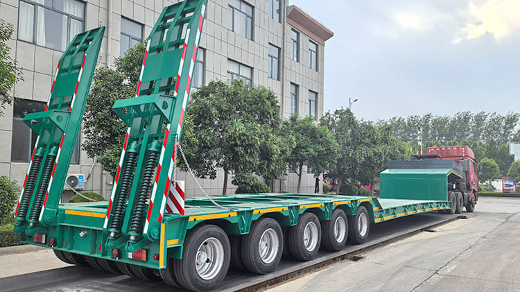 Multi Axle Hydraulic Low Bed Trailer for Sale in Kazakhstan