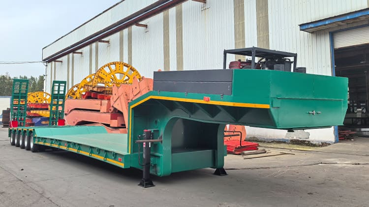 Multi Axle Hydraulic Low Bed Trailer for Sale in Kazakhstan