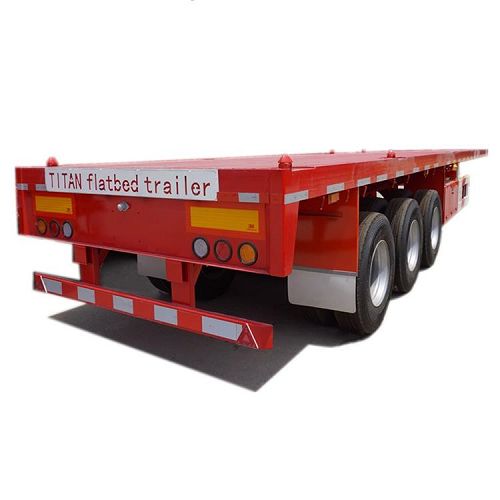 3 Axle 40 FT Shipping Container Flatbed Semi Trailer for Sale