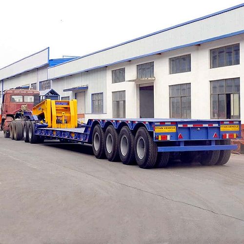 4 Axle 150 Ton Detachable Removable Gooseneck Lowboy with Dolly Trailer ...