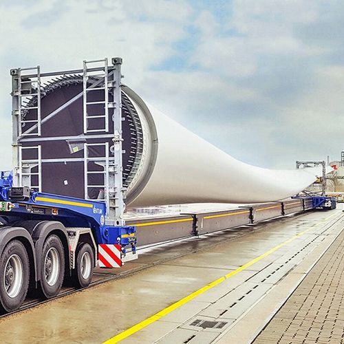4 Axles 56M Wind Turbine Blade Transport Trailer for Sale