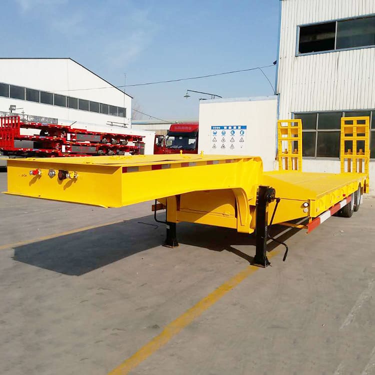 2 Axle Low Loader Trailer for Sale Price Manufacturers