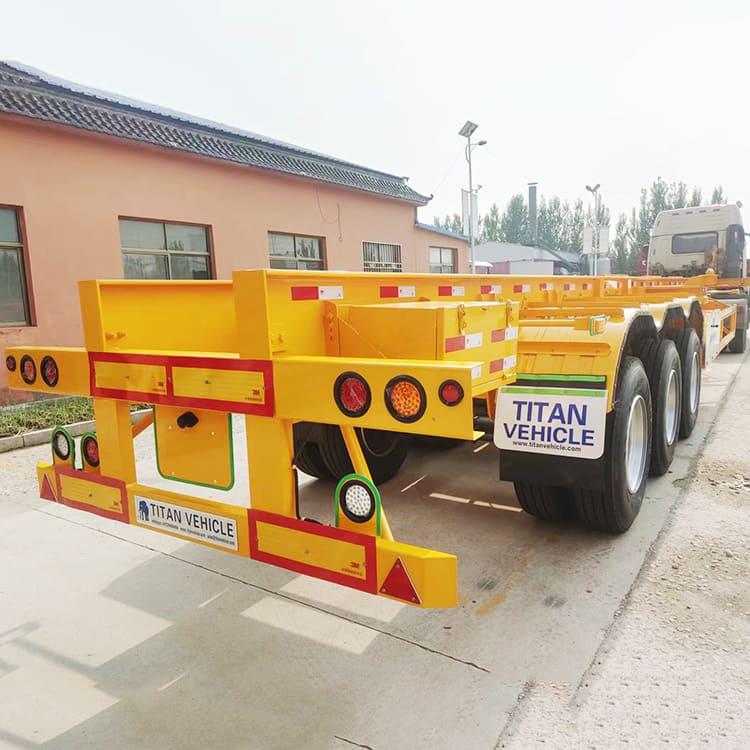 3 Axle 40Ft Skeleton Container Trailer for Sale Price