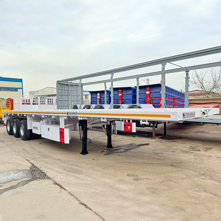 Tri Axle Flat Deck Trailers for Sale | 40 Foot Flatbed Semi Trailer in Algeria