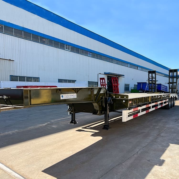 Drop Deck Trailer | 50 Tons Low Bed Loader Trailers Sale in Guam