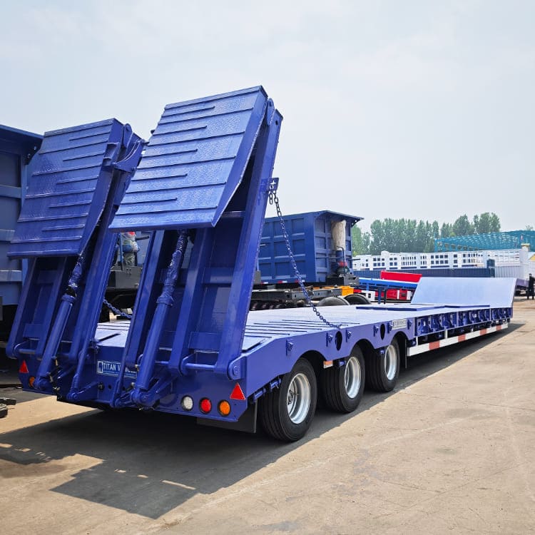 3 Axle Hydraulic Low Bed Trailer for Sale in Kuwait Shuaiba